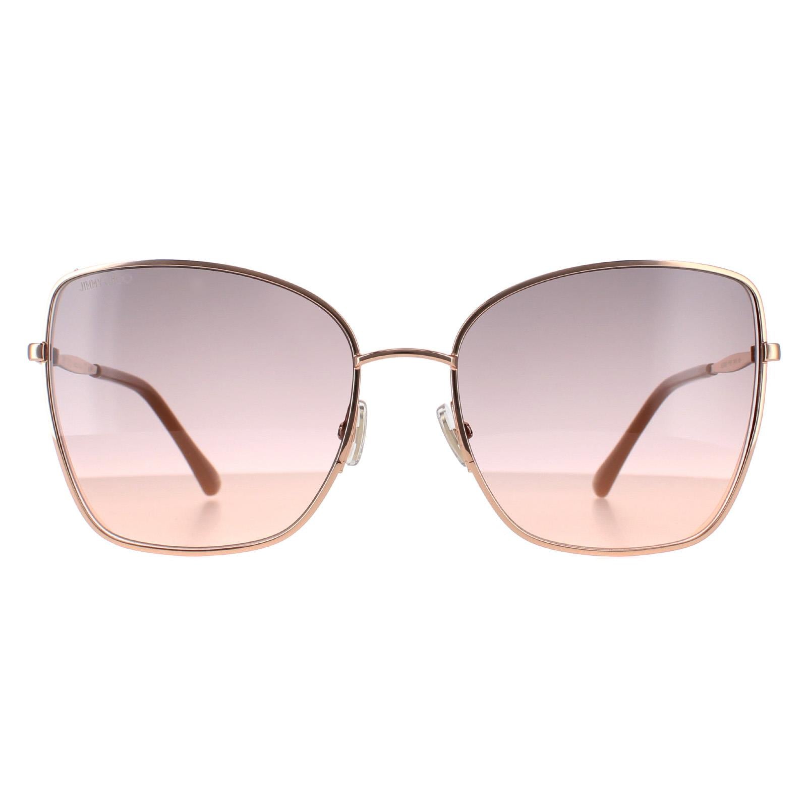 Jimmy Choo Sunglasses ALEXIS/S PY3 FF Copper Gold Nude Grey Fuchsia ...