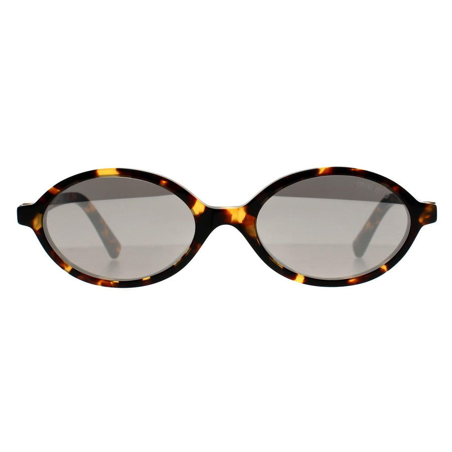 Miu Miu Sunglasses MU 04ZS VAU07F Honey Havana Light Grey Silver Mirro ...