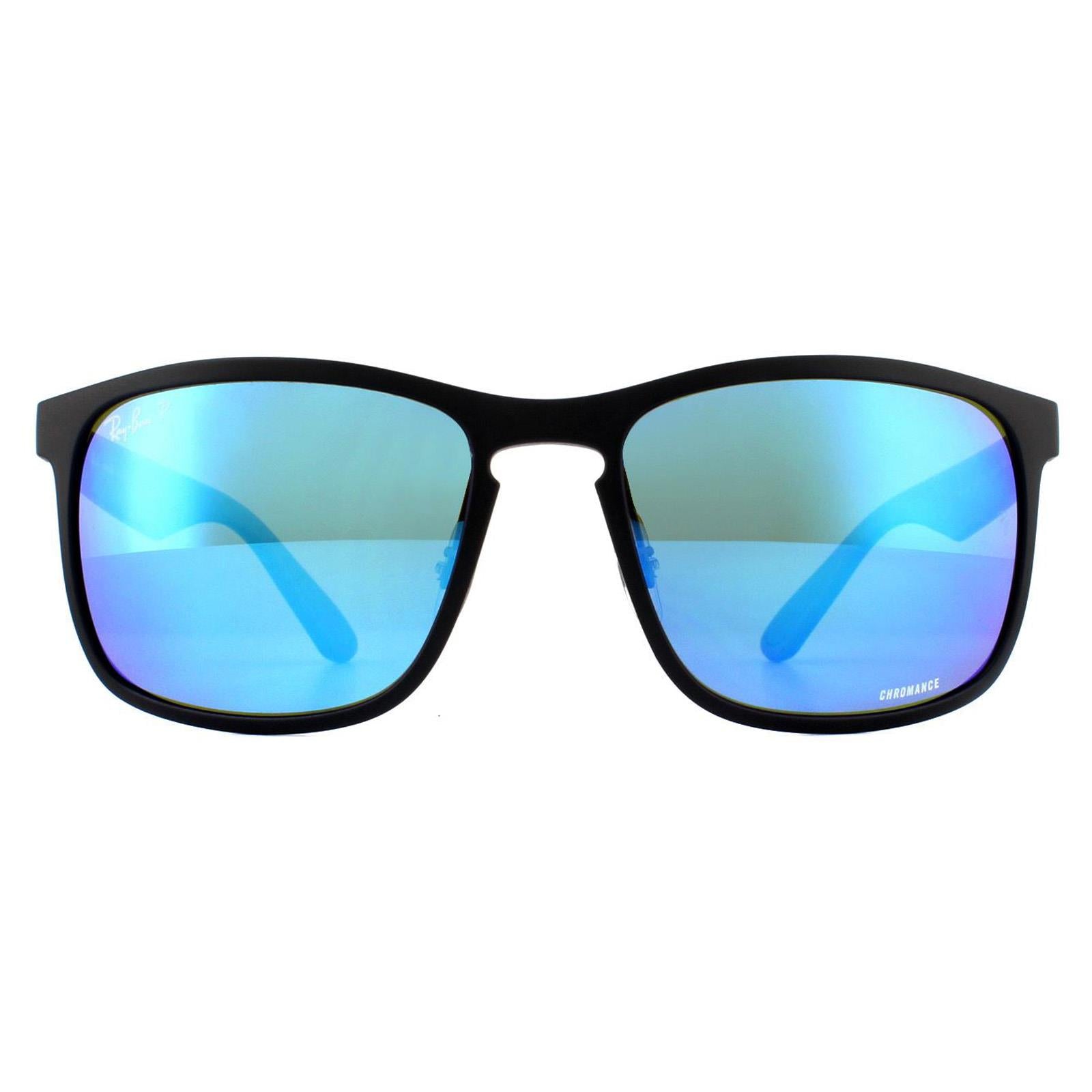 Ray-Ban Sunglasses RB4264 601SA1 Matte Black Blue Flash Polarized Chro ...